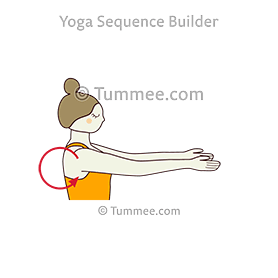 Shoulder Rolls Arms Extended Forward Preparatory-Poses | Tummee.com