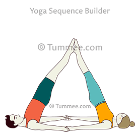 Variations de la posture sur les épaules en couple (Sarvangasana ...