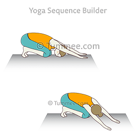 Side Child Pose Toes Curled Flow Yoga(Parsva Balasana Toes Curled ...