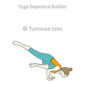 Side Crane Pose One Leg Extended Yoga (Parsva Bakasana Utthita Eka Pada ...