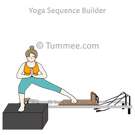 Side Lunge Exercise Pilates Reformer Foot Box Yoga| Yoga Sequences ...