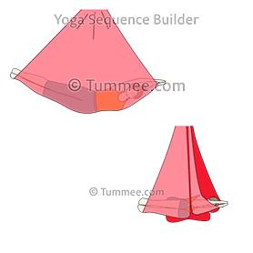 Side Lying Forward Bend Pose Aerial (Parsva Paschimottanasana Aerial ...