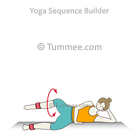 Side Lying Hip Circles Pose Ankle Weights Preparatory-Poses | Tummee.com