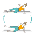 Side Lying Lateral Kicks Pose Ankle Weights Levelup-Poses | Tummee.com