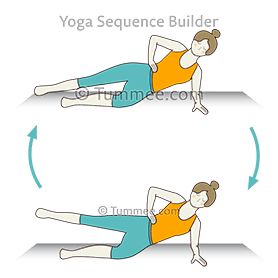 Side Lying Lateral Kicks Pose On Elbow Yoga| Yoga Sequences, Benefits ...