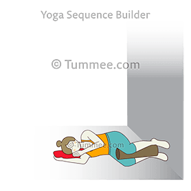 Side Lying Pose Iliacus Pullback Feet Wall Levelup-Poses | Tummee.com