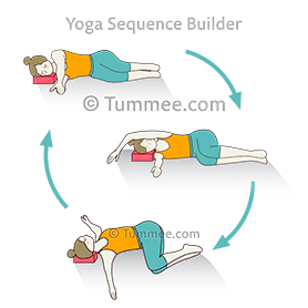 Side Reclined Shoulder Stretch A Variation Arms Flow Head Block Yoga ...