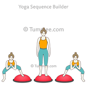 Side To Side Squat Exercise Bosu Ball Relaxing-Poses | Tummee.com