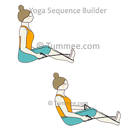 Sitting Roll Up Exercise Resistance Band Relaxing-Poses | Tummee.com