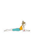 Sphinx Pose Thread The Needle Variation Yoga (Salamba Bhujangasana ...