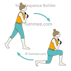 Split Squat Exercise Kettlebell Preparatory-Poses | Tummee.com