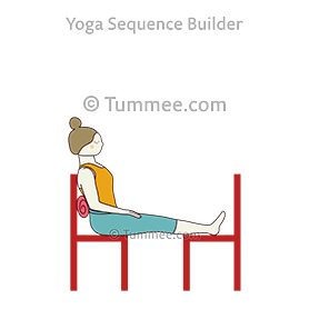 Staff Pose Two Chairs Back Blanket Roll (Dandasana Two Chairs Prshtha ...