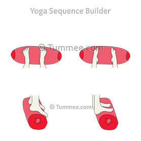 Standing Ankle Rotation On Bolster Feet Wide Yoga| Yoga Sequences ...