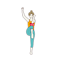 Standing Flamingo Pose Ankle Thigh Block Hands Hips Yoga| Yoga ...