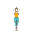 Standing Deep Breathing Variation (Bikram Pranayama) Steps | Tummee.com