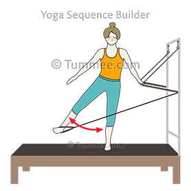 Ejercicio de Pilates: Patadas laterales con pierna extendida de pie en ...