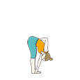 Standing Forward Bend Pose Staggered Stance (Uttanasana Staggered ...