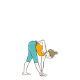 Standing Forward Bend Pose Staggered Stance Yoga (Uttanasana Staggered ...