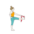 Standing Hand To Big Toe Pose Strap Yoga (Utthita Hasta Padangusthasana ...