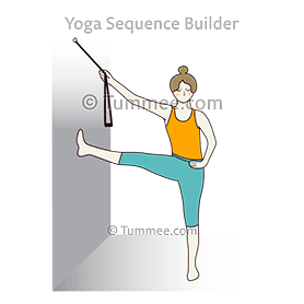 Standing Hand To Big Toe Pose Foot Wall Hand Rope Yoga(Utthita Hasta ...