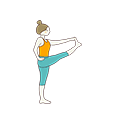 Stretched Sideward Pose (Standing Hand To Big Toe Pose Variation ...
