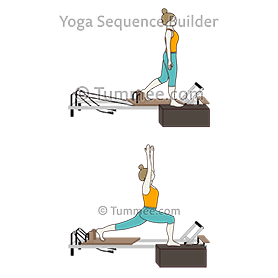 Standing High Lunge Exercise Pilates Reformer Yoga (Ashta Chandrasana ...