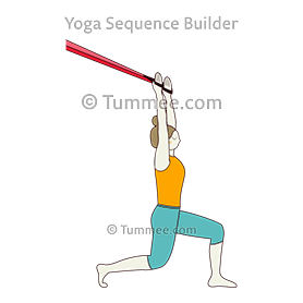 Standing High Lunge Pose Hands Trx Trapeze Aerial (Ashta Chandrasana ...