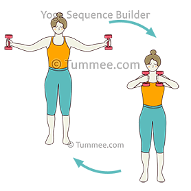 Standing Hug The Tree Exercise Weights Yoga| Yoga Sequences, Benefits ...