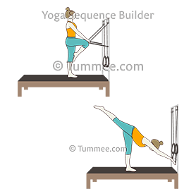 Esercizio di piegamento in avanti su una gamba con ginocchio al petto ...