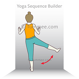 Standing Pointed Toe Tap Exercise Wall Yoga| Yoga Sequences, Benefits ...