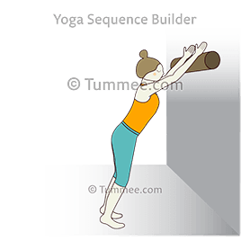 Standing Serratus Press Exercise Roller Wall Yoga| Yoga Sequences ...