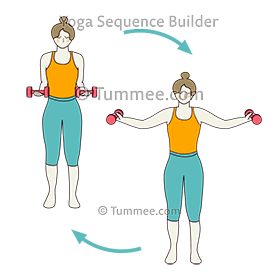 Standing Serve The Platter Exercise Weights Preparatory-Poses | Tummee.com