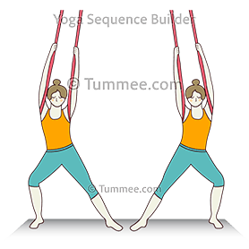 Standing Side Lunge Pose Side To Side Movement Hands Aerial Yoga| Yoga ...