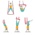 Inverted Five Pointed Star Standing Splits Pose Aerial Flow (Viparita ...