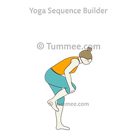 Standing Wind Release Pose Forward Bend Variation Yoga (Tadasana ...