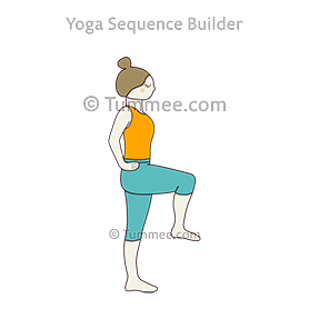 Ooievaarshouding Handen Heupen Yoga (Saaras Pakshi Asana Hasta Kati ...