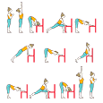 Sun Salutation Standing In Front Of Chair Variation Yoga(Surya Namaskar ...