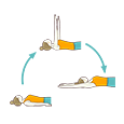 Supine Arms Movement Out Close Up Flow Yoga (Supta Hasta Vinyasa Close ...