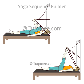 Exercices d'étirement des jambes en position couchée sur le dos ...