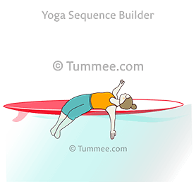 Supine Spinal Twist Pose Ii Paddle Board (Supta Matsyendrasana Ii ...