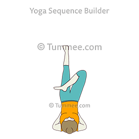 Supported Shoulderstand Pose Half Lotus Leg (Salamba Sarvangasana Ardha ...