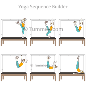 Supported Shoulderstand Pose Legs Hanged Trapeze Table Flow (Salamba ...