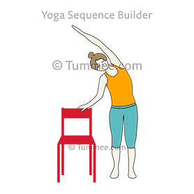 Supported Standing Side Bend Pose Forward Facing Chair Relaxing-Poses ...