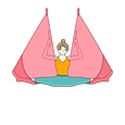 Suspended Front Splits Pose Aerial Yoga (Vimana Hanumanasana Aerial ...
