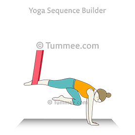 Schwebende Plank-Pose mit Knie-zur-Nase-Beinen (Suspended Phalakasana ...