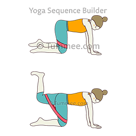 Table Top Pose Kickback Flow Resistance Band Relaxing-Poses | Tummee.com