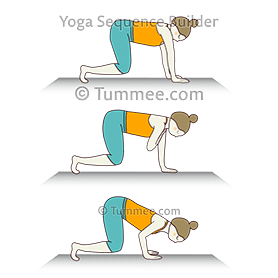 Table Top Pose Knees Up Shoulders Floor (Bharmanasana Janu Upari ...