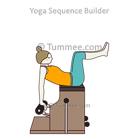 Exercices de Pilates sur chaise avec genoux fléchis | Séquences de yoga ...
