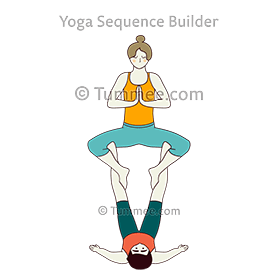 Posture du papillon du trône en couple (variation de Baddha Konasana en ...