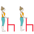 Heel Toe Stand Behind Chair Relaxing-Poses | Tummee.com